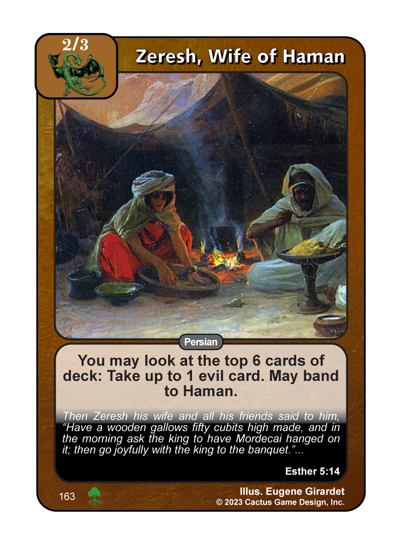 Zeresh, Wife of Haman (Roots)