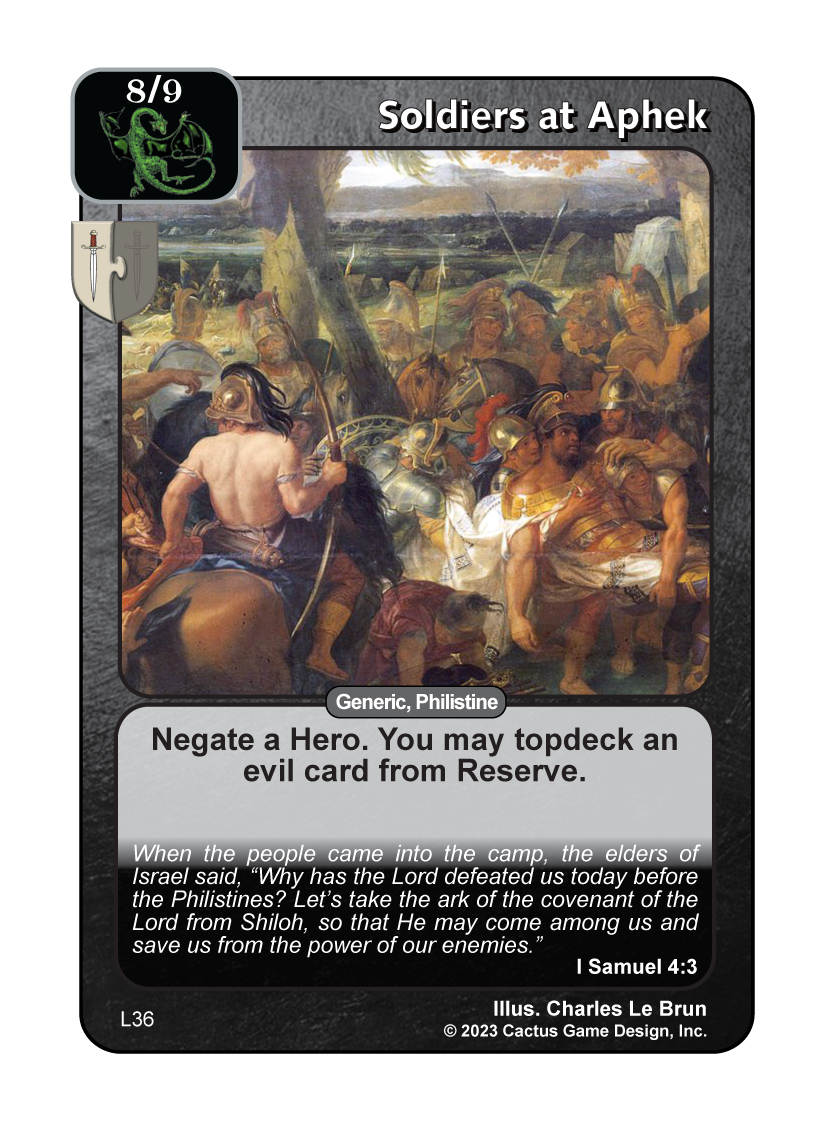 Soldiers at Aphek (L Deck)